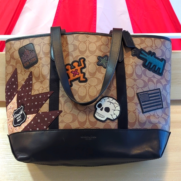 Coach | Bags | Nwt Coach Keith Haring West Tote In Signature Canvas ...